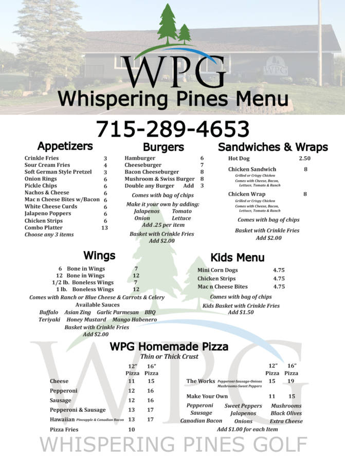Eau Claire Golf Pro Shop | Whispering Pines Golf Course